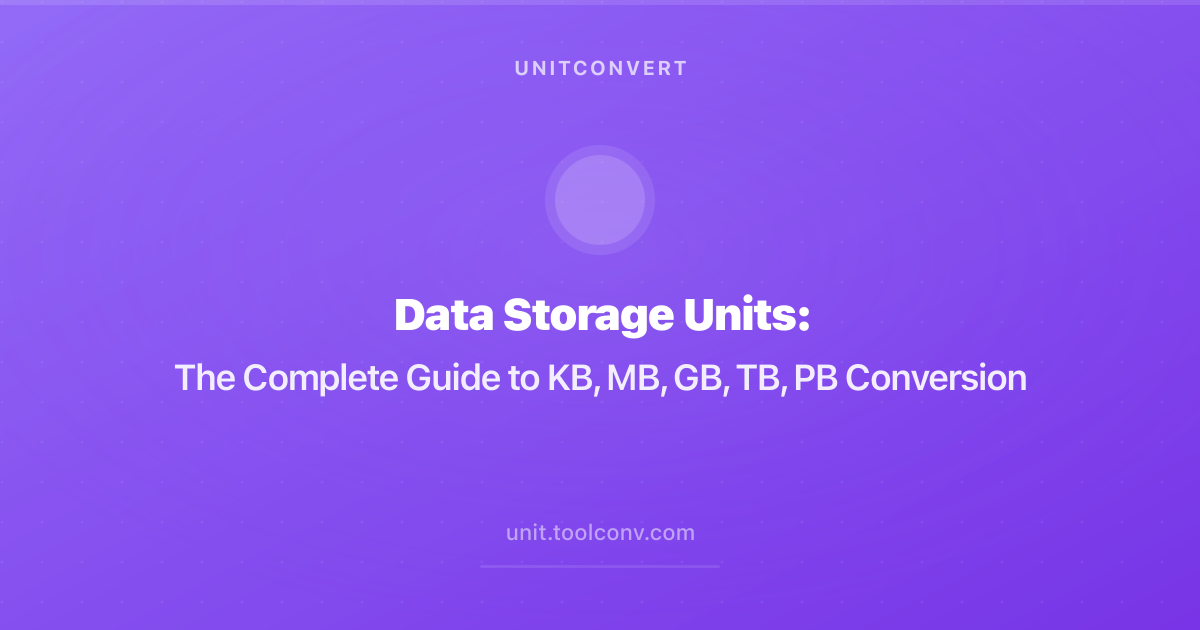 데이터 저장 단위: KB, MB, GB, TB, PB 변환 관계 상세 설명 — UnitConvert